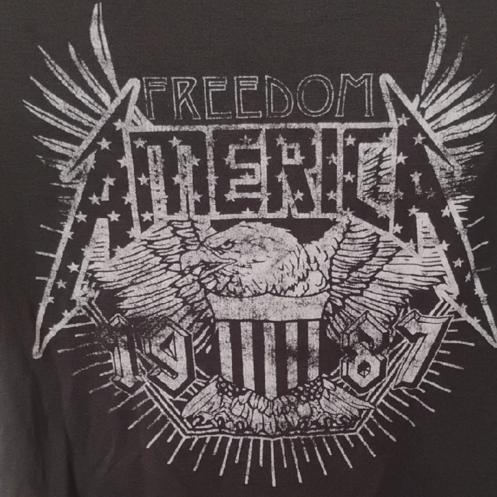 Baevely | Tops | Beverly Freedom America Graphic Gray Crop Top Womens ...